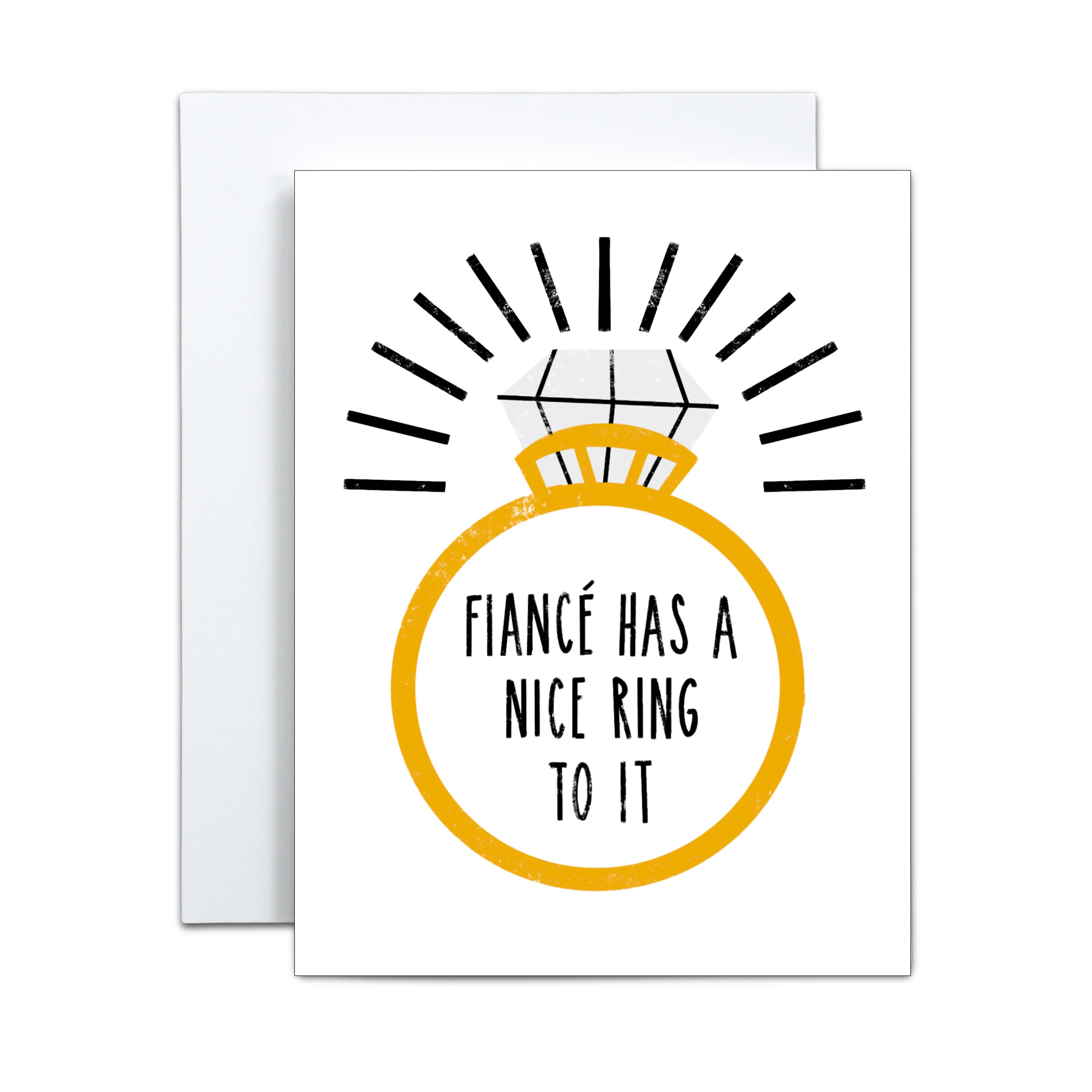 Handmade Illustrated Greeting Card for Wedding Engagement
